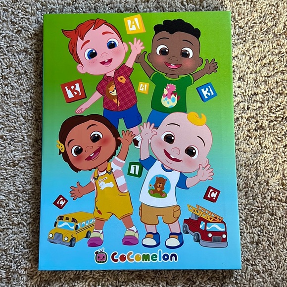 CoComelon | Wall Decor | Brand New Cocomelon Green Led Canvas Wall Art ...